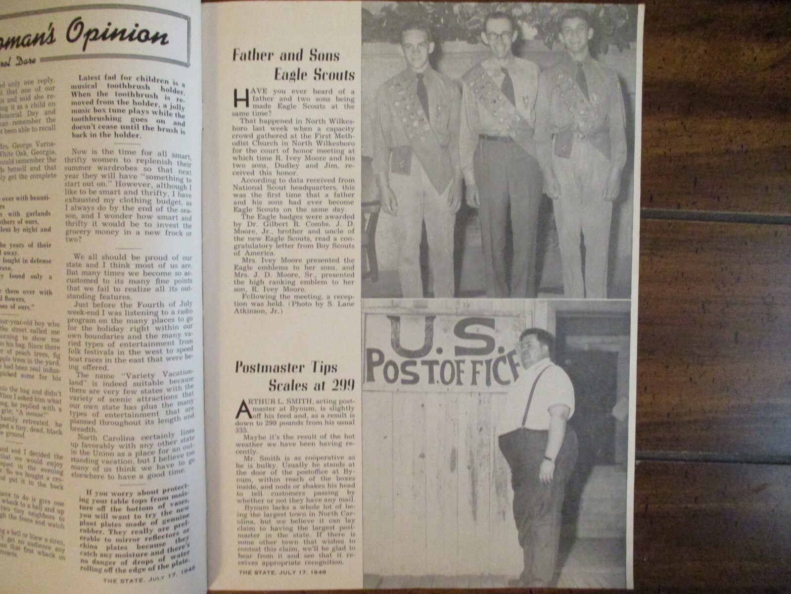 7/19/1948 THE STATE North Carolina Mag(R IVEY MOORE/FONTANA DAM/ARTHUR ...