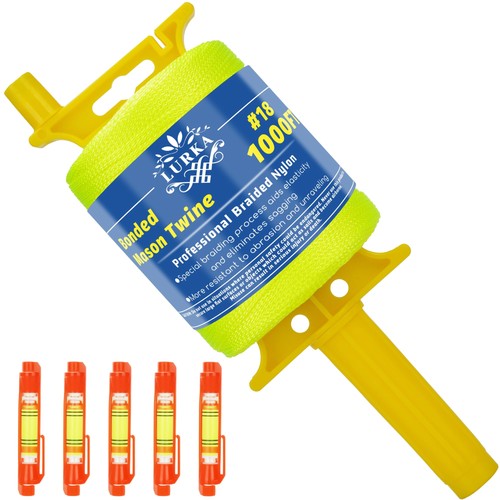 LURKA Mason Line String,#18 1000 Feet 8 Braided Fluorescent orange ...