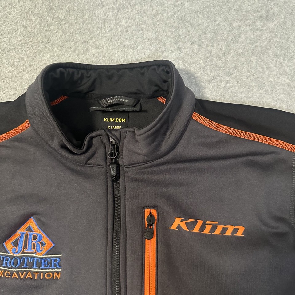 klim inferno jacket mens xl black orange full zip long sleeve mock ...