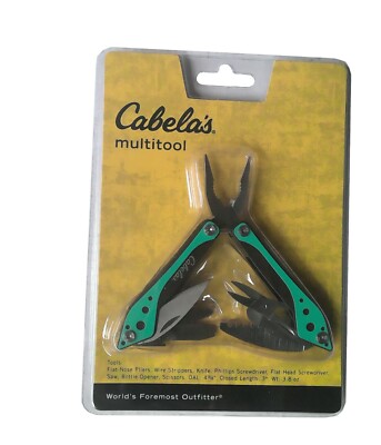 NEW In Package Cabela's Multi-Tool With Nylon Sheath GREEN | eBay