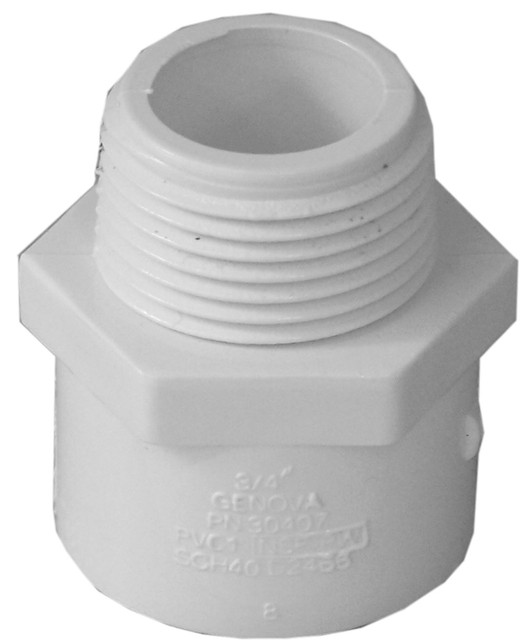 Genova Products 30407CP 3/4 PVC Male Adapter 10 Count for sale online ...