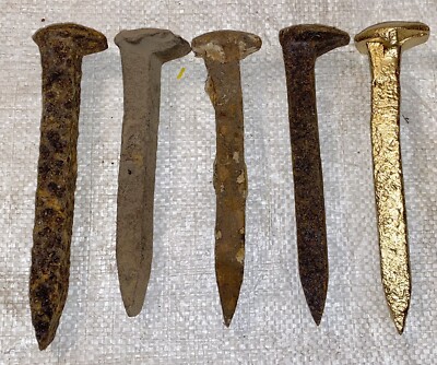 LOT OF 5 ANTIQUE RAILROAD SPIKES | eBay