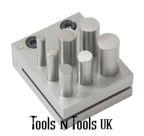 Jewellery Circular/ Round Cutting Disc Cutter 7 Hole Punch Set Metal ...