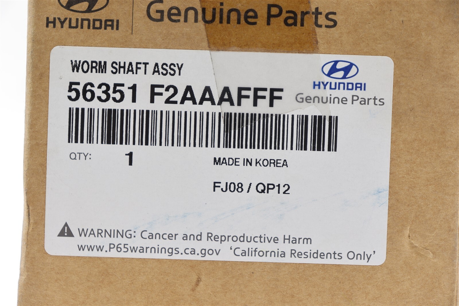 Genuine Hyundai Worm Shaft Assembly 56351-F2AAA-FFF for sale online | eBay