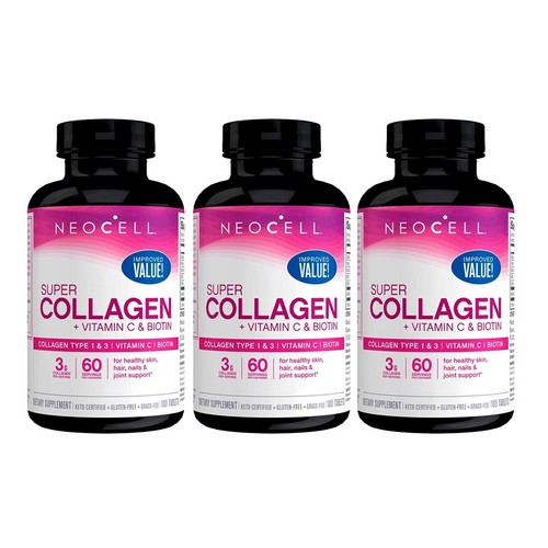 NeoCell Super 3G Collagen Vitamin C & Biotin 180 Tablets - 3 Pack | eBay