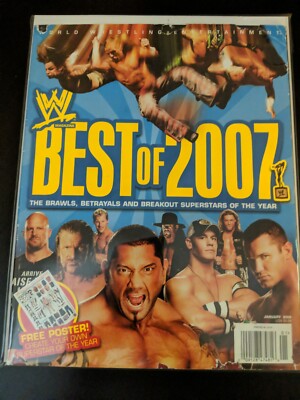 WWE Magazine January 2008 ( WWF Wrestling Best of 2007 Batista Triple H ...