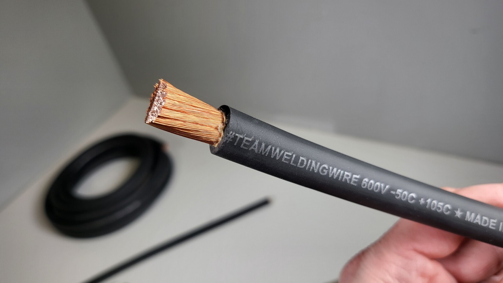 100 Feet 1/0 AWG Tru Spec #TeamWeldingWire Pure Copper Welding cable ...