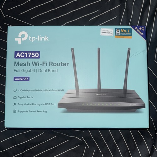 TP-Link Archer A7 AC1750 Wireless Dual-Band Gigabit Router - Black ...