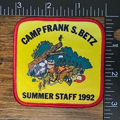 Camp Frank S. Betz Michigan Area Summer Camp STAFF 1991 BSA Patch | eBay