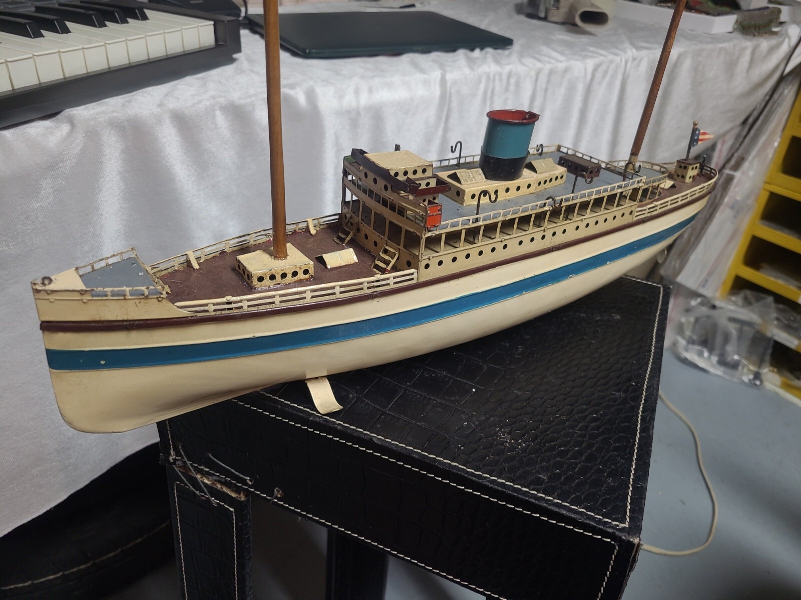 Vintage Fleischmann Tin Wind Up Ocean Liner Boat Ship Germany 20 ...