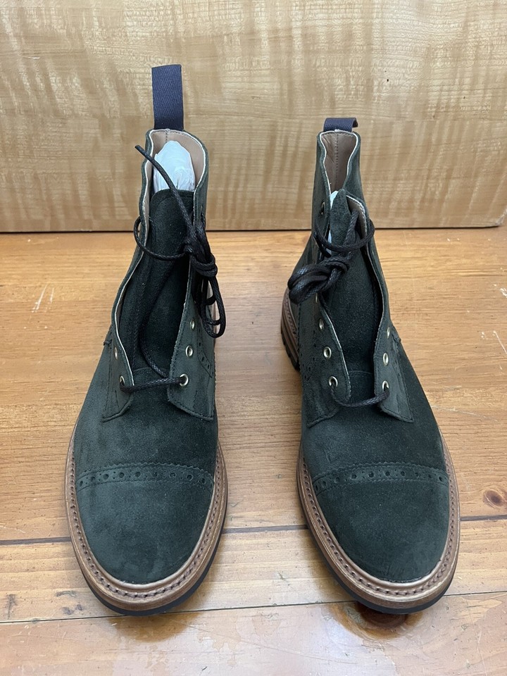 Made In UK - 10 US (9 UK ) - Trickers - Boots -SUEDE - Green - Value | eBay