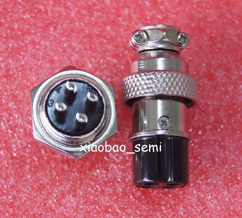 10pcs GX16-4 4Pin Aviation Metal Connectors M16 Panel Mounting Plug and ...