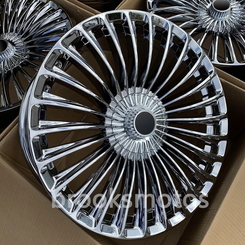 1PC CUSTOM CHROME MULT SPOKE STYLE WHEELS RIMS FITS MERCEDES BENZ W222 ...