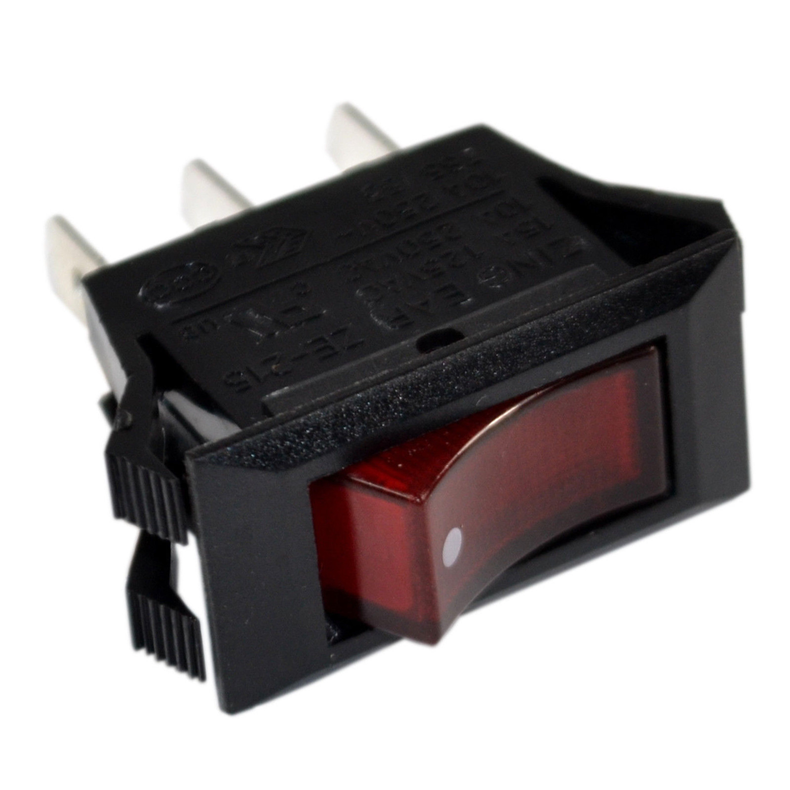 Red Lighted Rocker Switch Black Function ON OFF 3 Prong 15A 125V, Neon ...