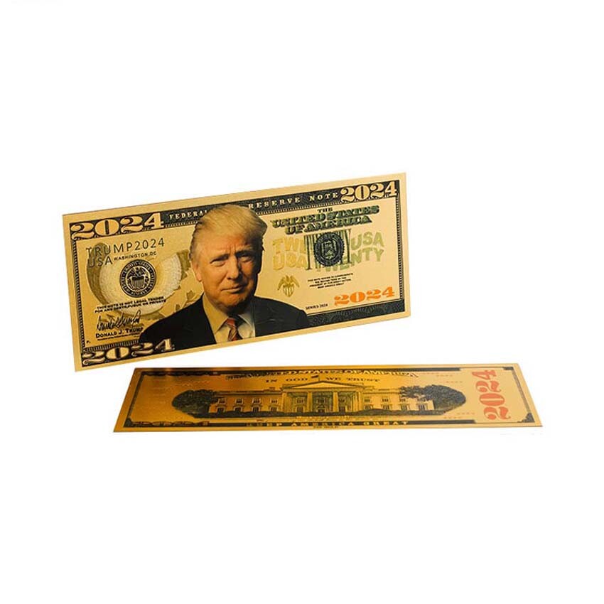 10PCS President Donald Trump Gold Foil 2024 Commemorative Banknotes ...