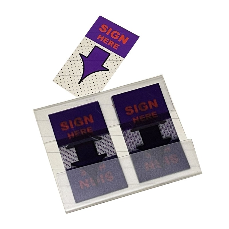 250Pcs Sign and Date Here Tabs with Dispenser Sign Here Stickers Tabs ...