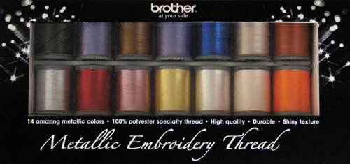 Brother 14 Spool Metallic Machine Embroidery Thread Set MTPK14 | eBay