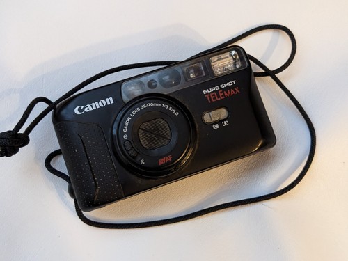 Canon Sure Shot Telemax 35mm Film Point & Shoot Camera 38-70mm AS IS ...