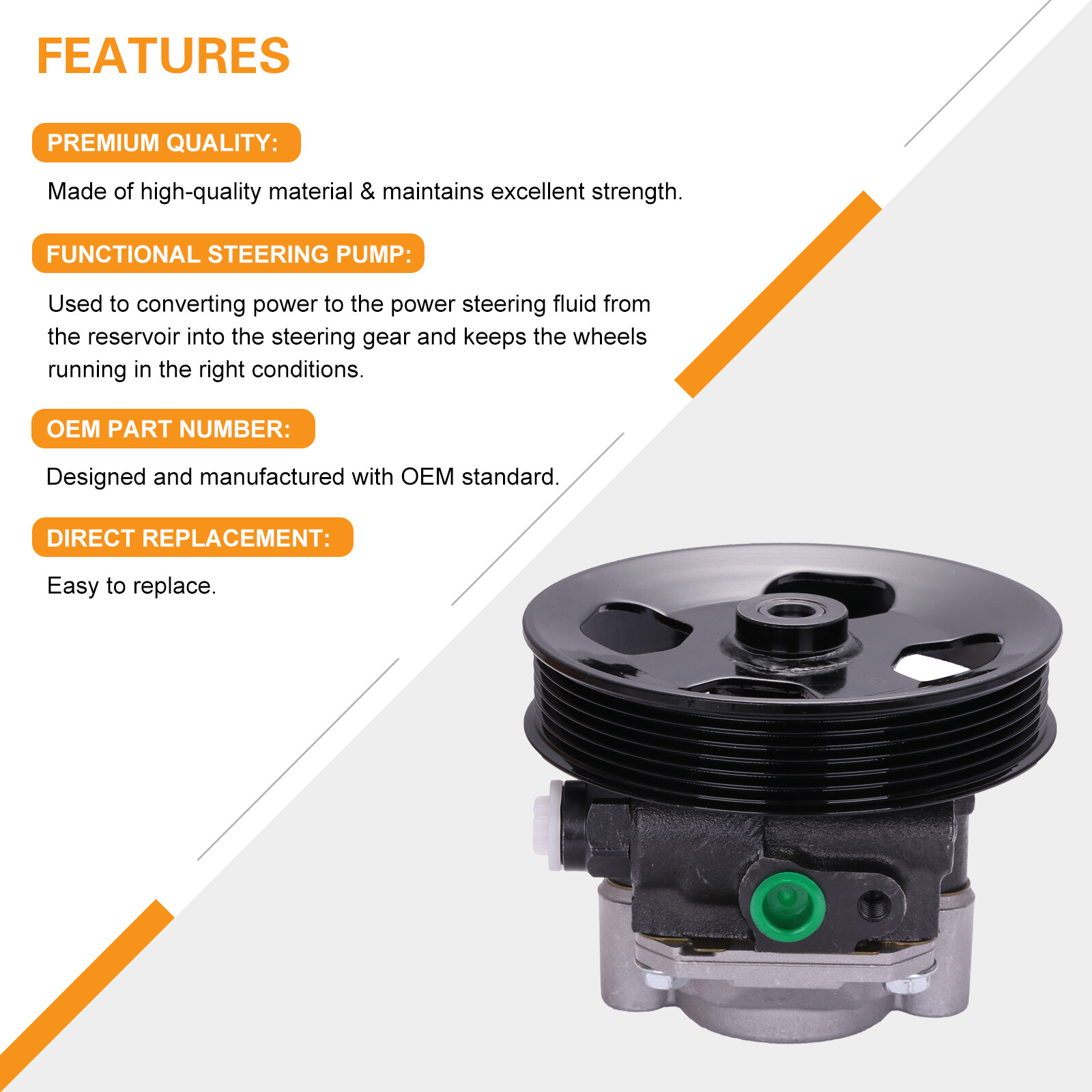 For 2001-2007 Toyota Sequoia 4.7L Power Steering Pump W/ Pulley 44310 ...