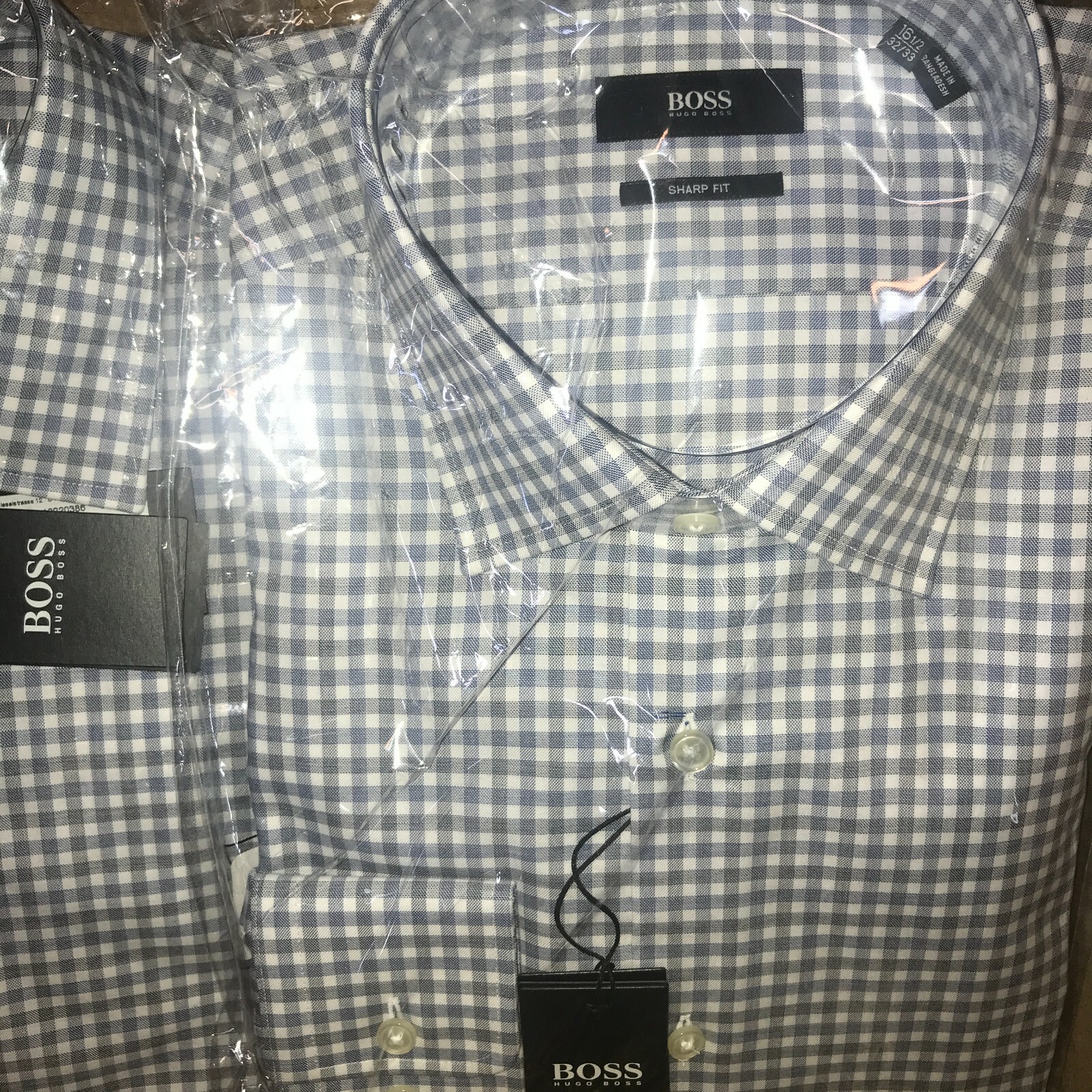 Hugo Boss Marley Sharp Fit Check Dress Shirt $138 | eBay