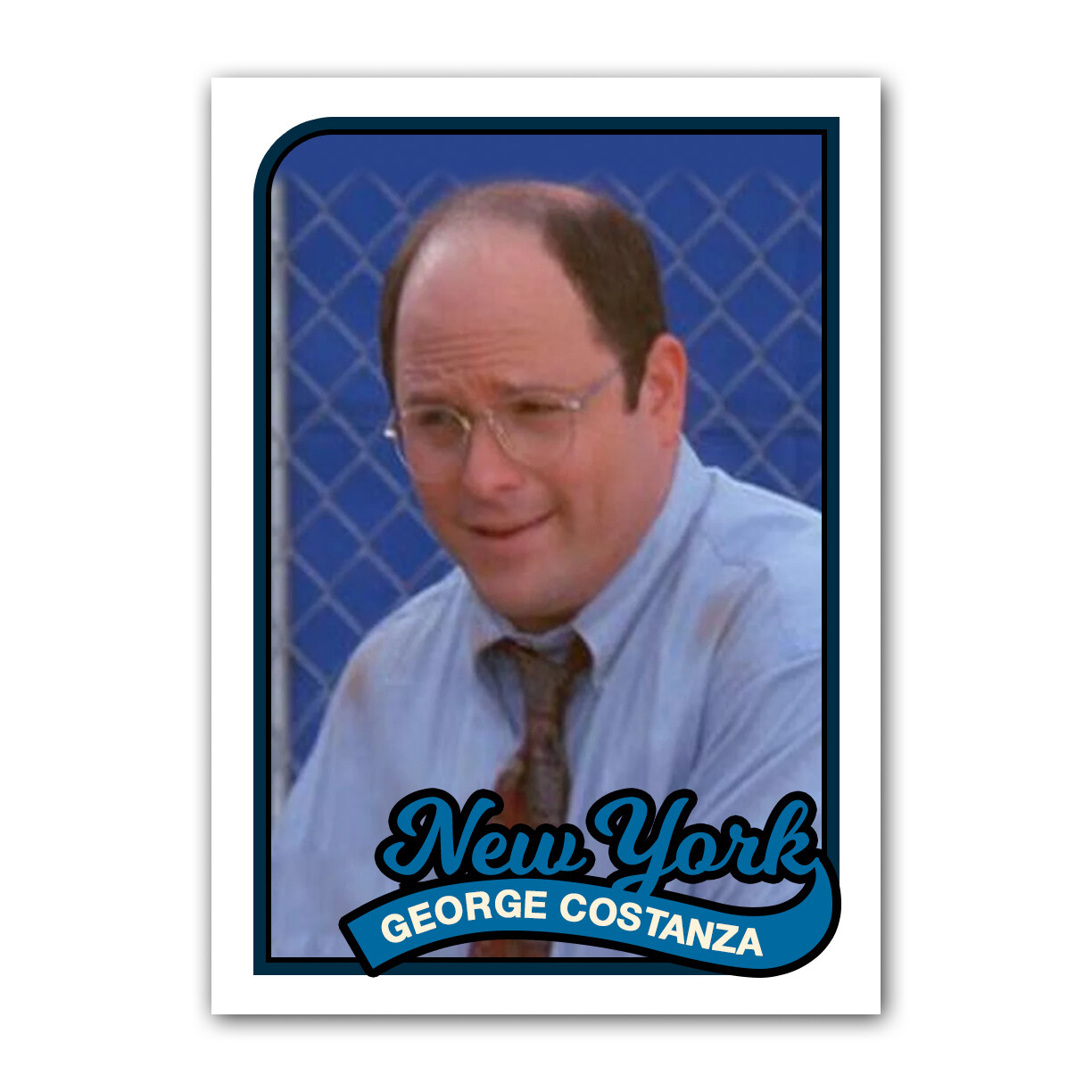 Seinfeld George Costanza 1989 Retro Style Baseball Card New York Parody ...