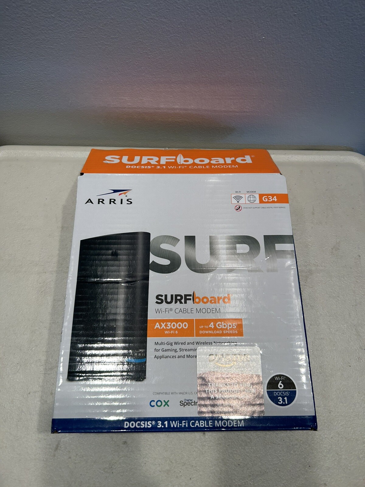 ARRIS Surfboard G34 AX3000 DOCSIS3.1 Cable Modem Router Combo Fast Wifi ...