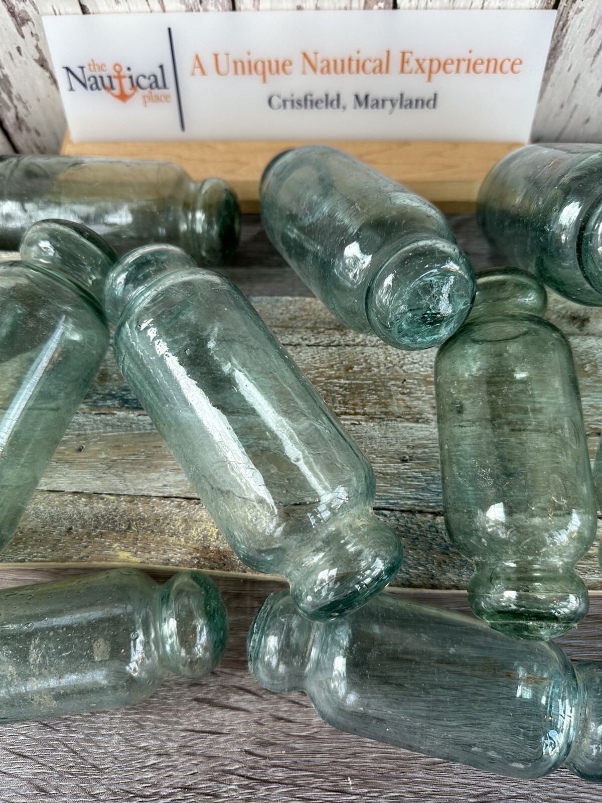 10 x Vintage Japanese Glass Rolling Pin Fishing Floats From Japan ...