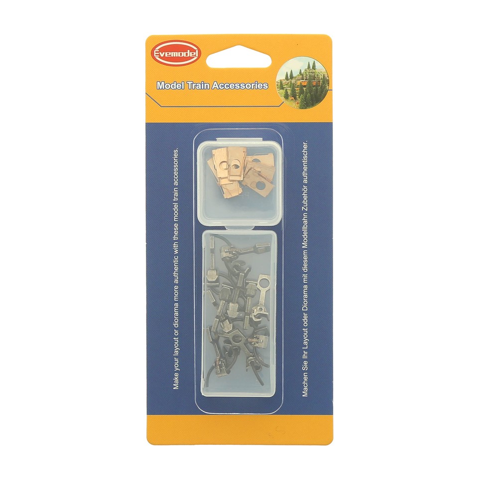 Evemodel 12pcs HO Scale 1:87 Knuckle Metal Couplers Coupling Hooks | eBay