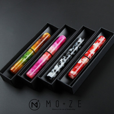 Acrylic Mini Colorful Fountain Pen EF/F/Small Bent Nib Ink Pen with Box ...