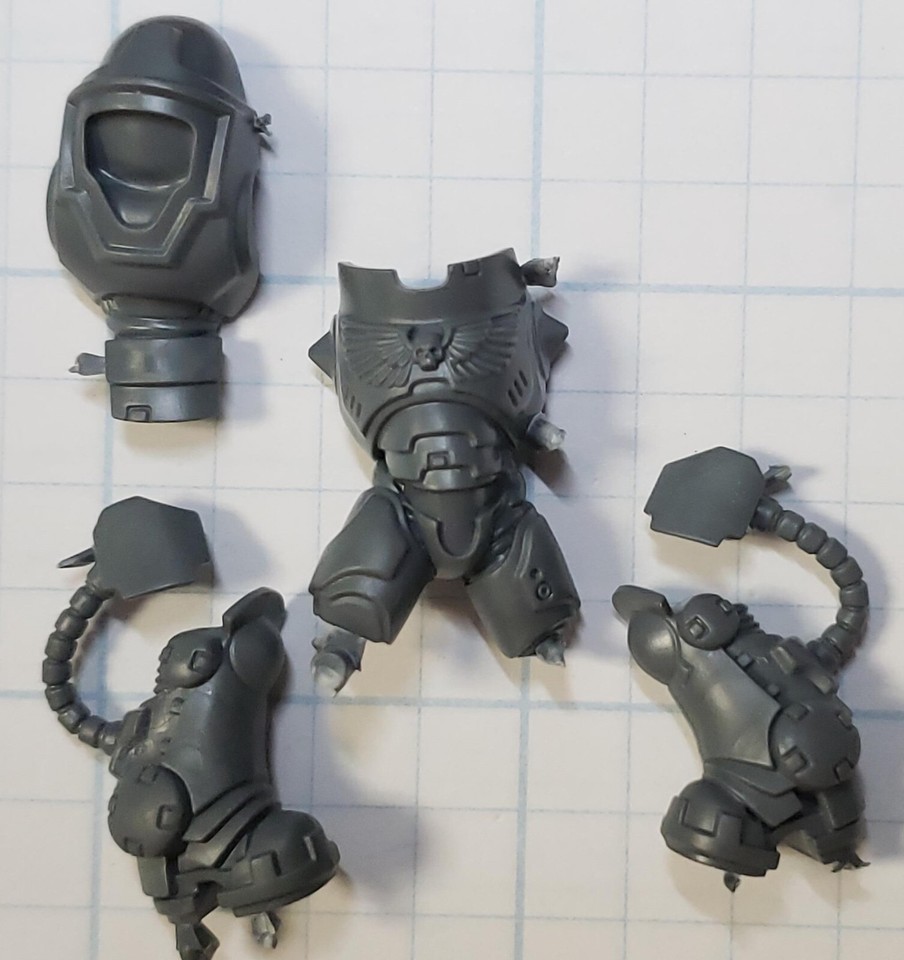 Warhammer 40k Space Marine Bits Aggressor Gravis Armor Torso Legs Set ...