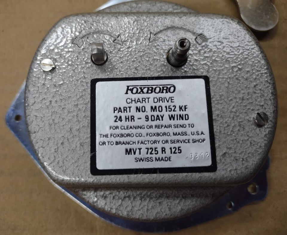 Foxboro Chart Drive Motor M0152KF 24 Hr 9 Day MVT-725-R-125 | eBay
