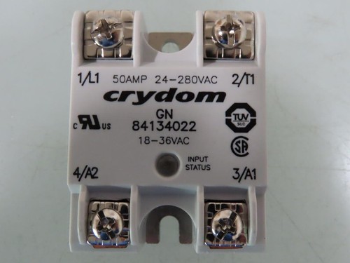 Crydom 84134022 Solid State Relay - IP00, 280VAC/50A, LVAC In, Zero ...