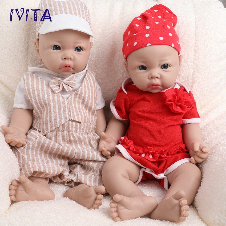 17"Lifelike Reborn Baby Doll Boy or Girl Newborn Full Body Silicone ...