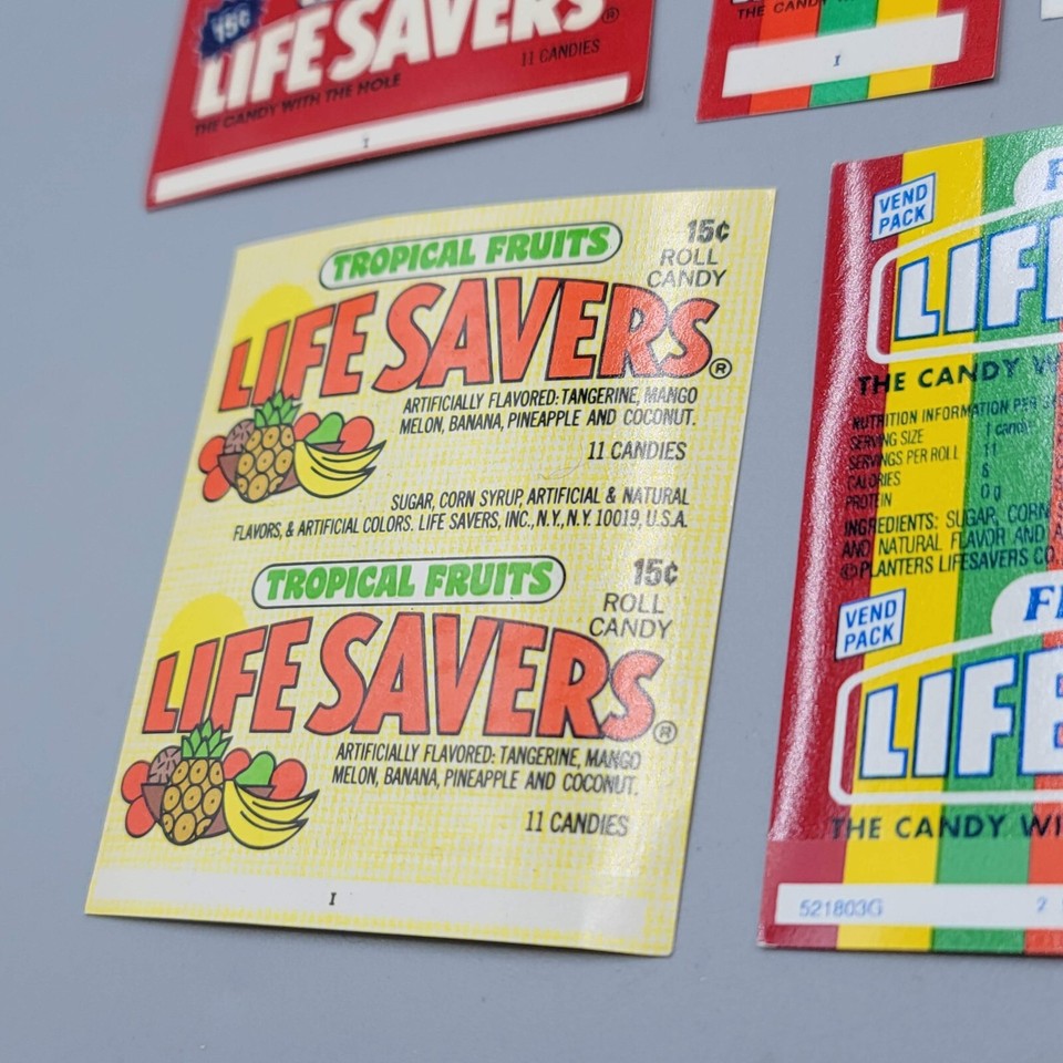 Vintage Life Savers Candy Wrappers New Old Stock Lot of 8 | eBay