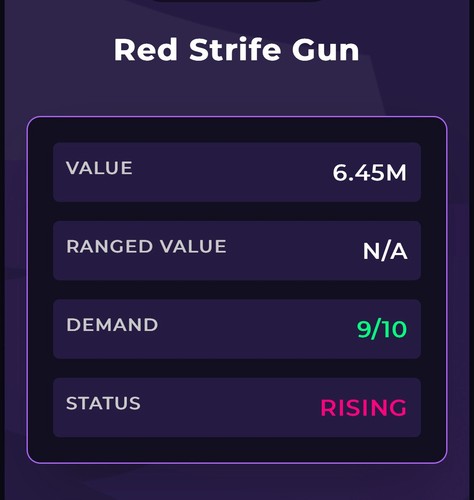 Roblox MVSD Red Strife Gun | Murderers Vs Sheriffs Duels **SALE 🏷️** | eBay
