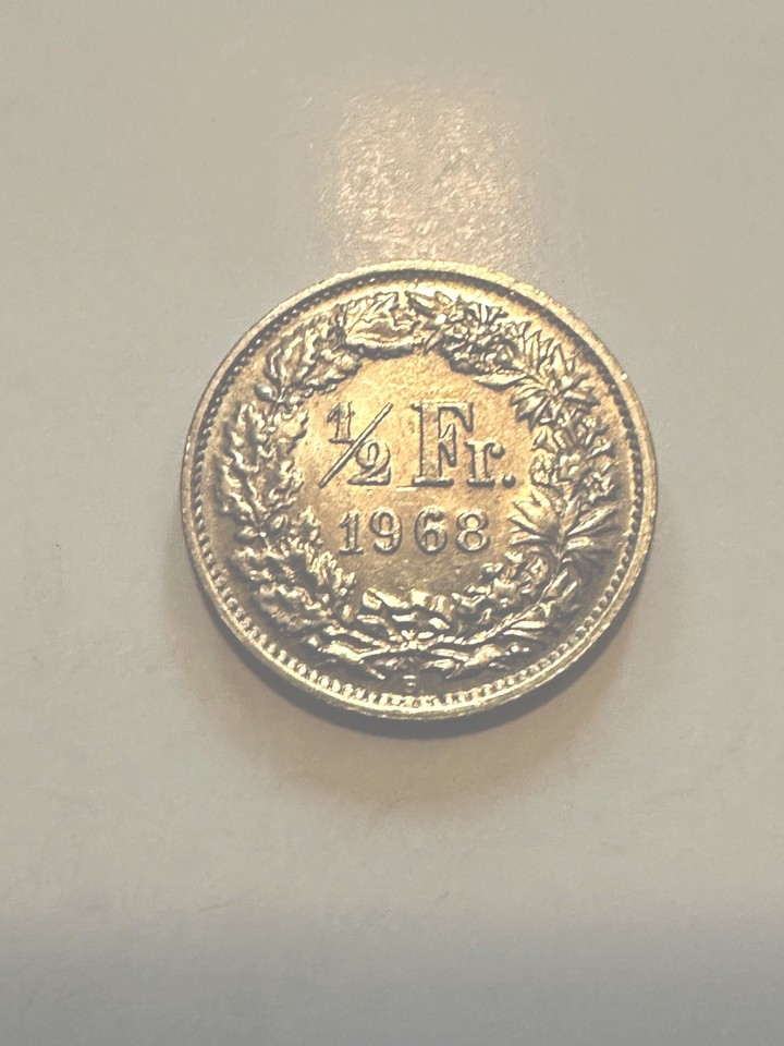 1968 1/2 Fr. Francs Switzerland Coin Helvetia Estate Sale Items From ...
