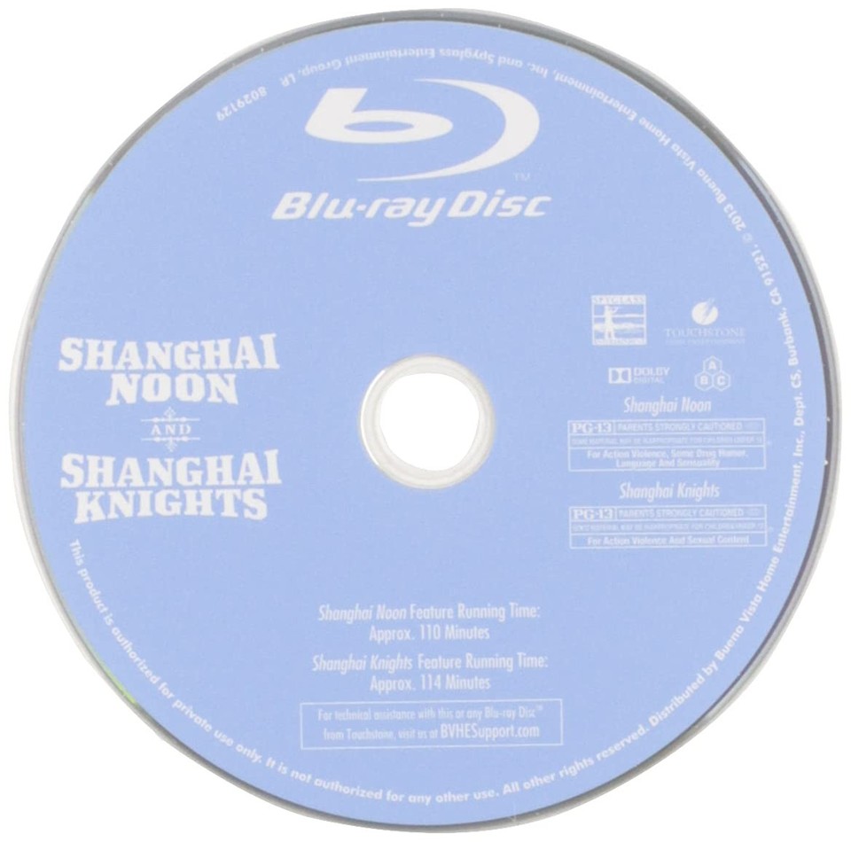 Shanghai Noon & Shanghai Knights 2: Movie Coll (Blu-ray) Jackie Chan ...