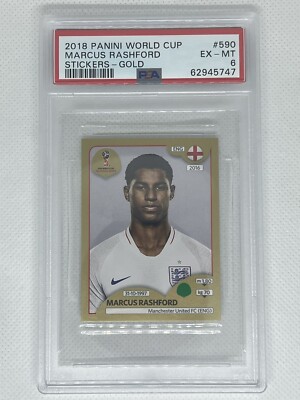 Marcus Rashford 2018 Panini World Cup Rookie Stickers Gold Card #590 ...