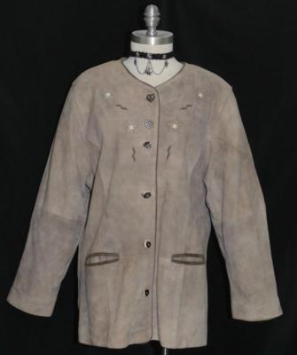 LEATHER ~ BROWN Women GERMAN Hunting Western Sport Winter JACKET Coat ...