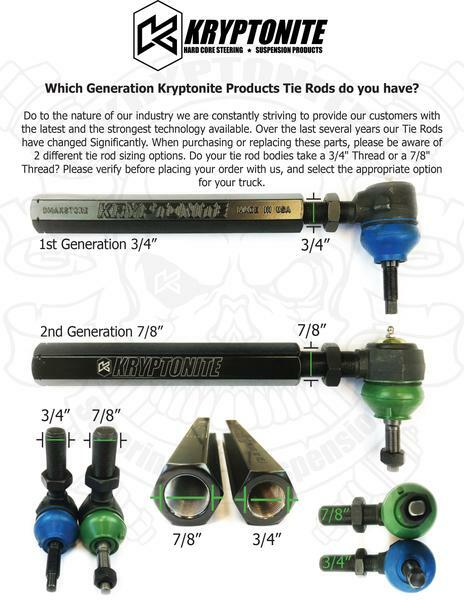Kryptonite SS Center Link Upgrade With PISK Kit For 01-10 Chevy/GMC ...