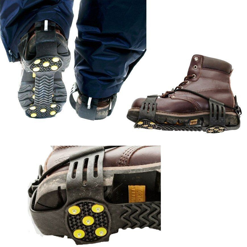 Snow Ice Anti Slip Grippers For Boots Shoes Grips Spikes Crampon Hiking ...