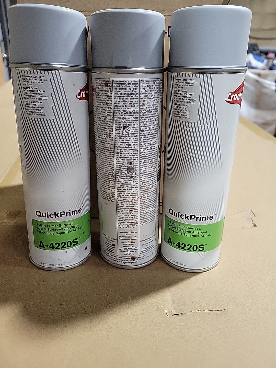 QUANTITY OF 3 Axalta Cromax Quick Acrylic Primer Surfacer 1K A-4220s ...