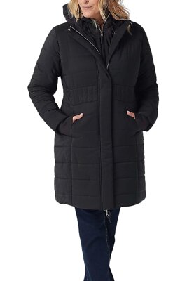 zuda Quilted Puffer w/ Interior Layer Black | eBay
