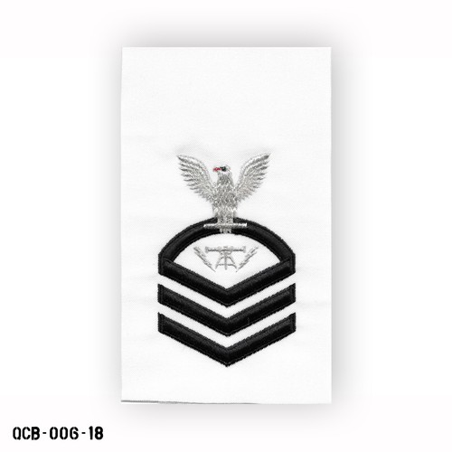 US Navy CPO E7 Chief Petty Officer Fire Controlman Patch White ~ USA | eBay