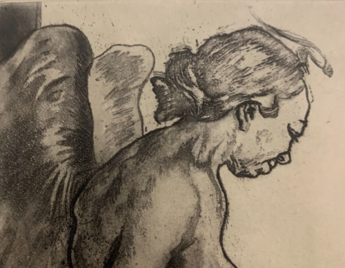 Louis Legrand (1863-1951) Portrait Woman Angel Fallen Tied Up Attached ...