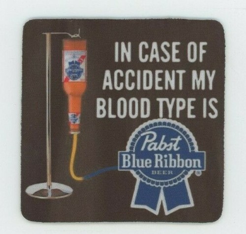 Pabst Blue Ribbon Beer COASTER - PBR IV Bottle - Funny Advertising | eBay