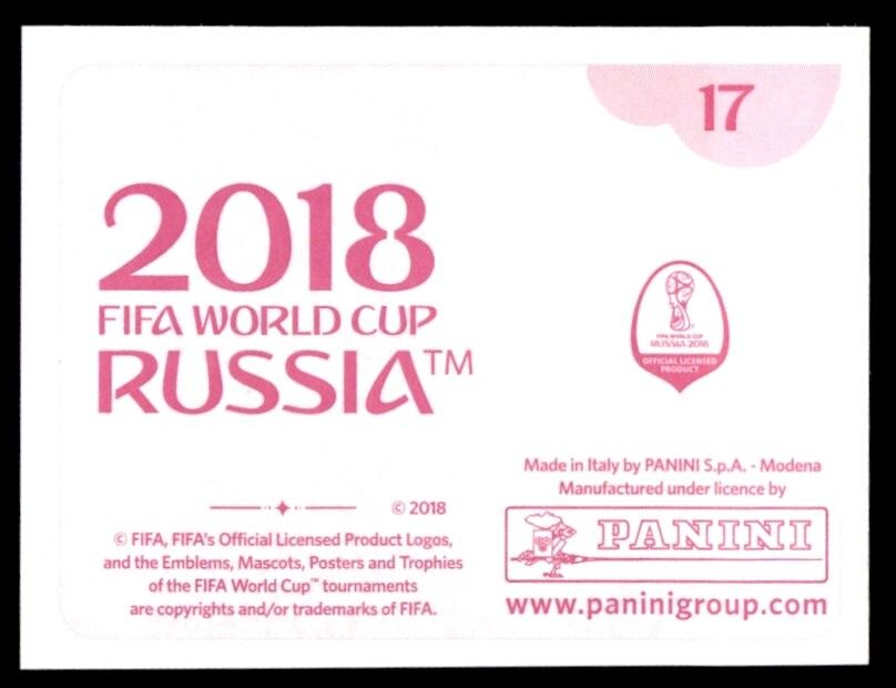 Panini World Cup 2018 (Pink Back) Mordovia Arena No. 17 | eBay