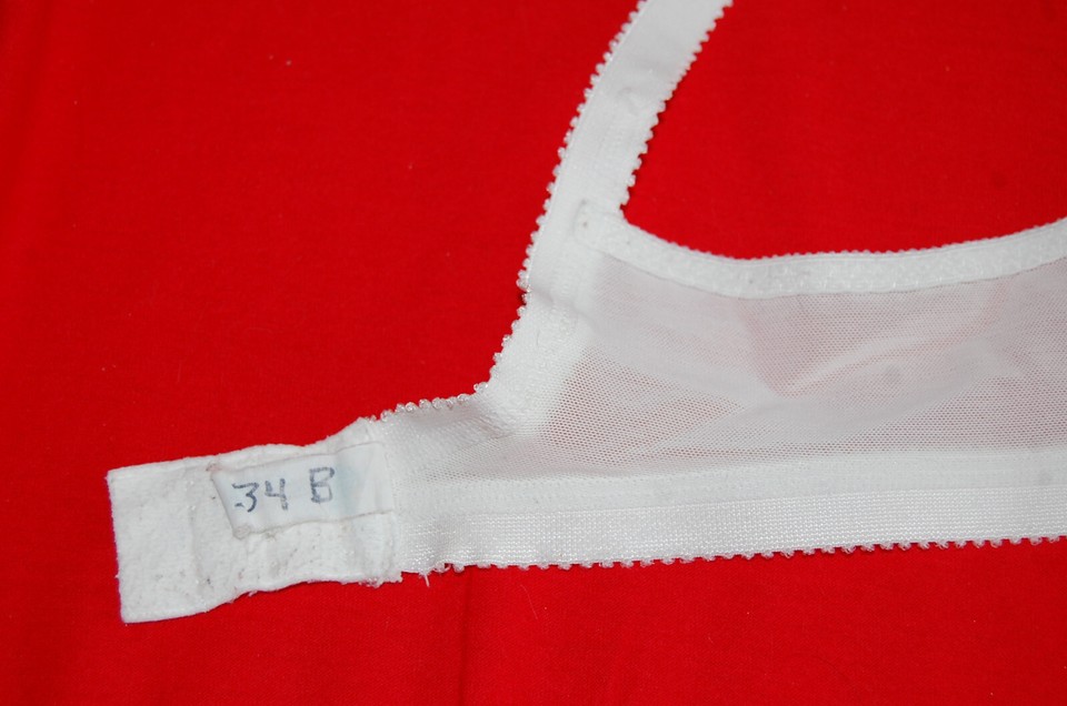 3 Vtg Playtex Cross Your Heart Bullet bras 34B sheer lace under cup ...