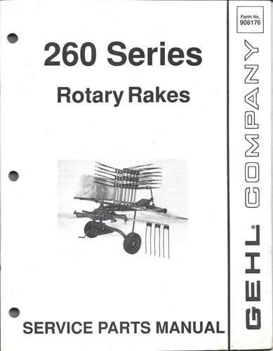 Gehl 260 Series Rotary Rakes Service Parts Manual | eBay