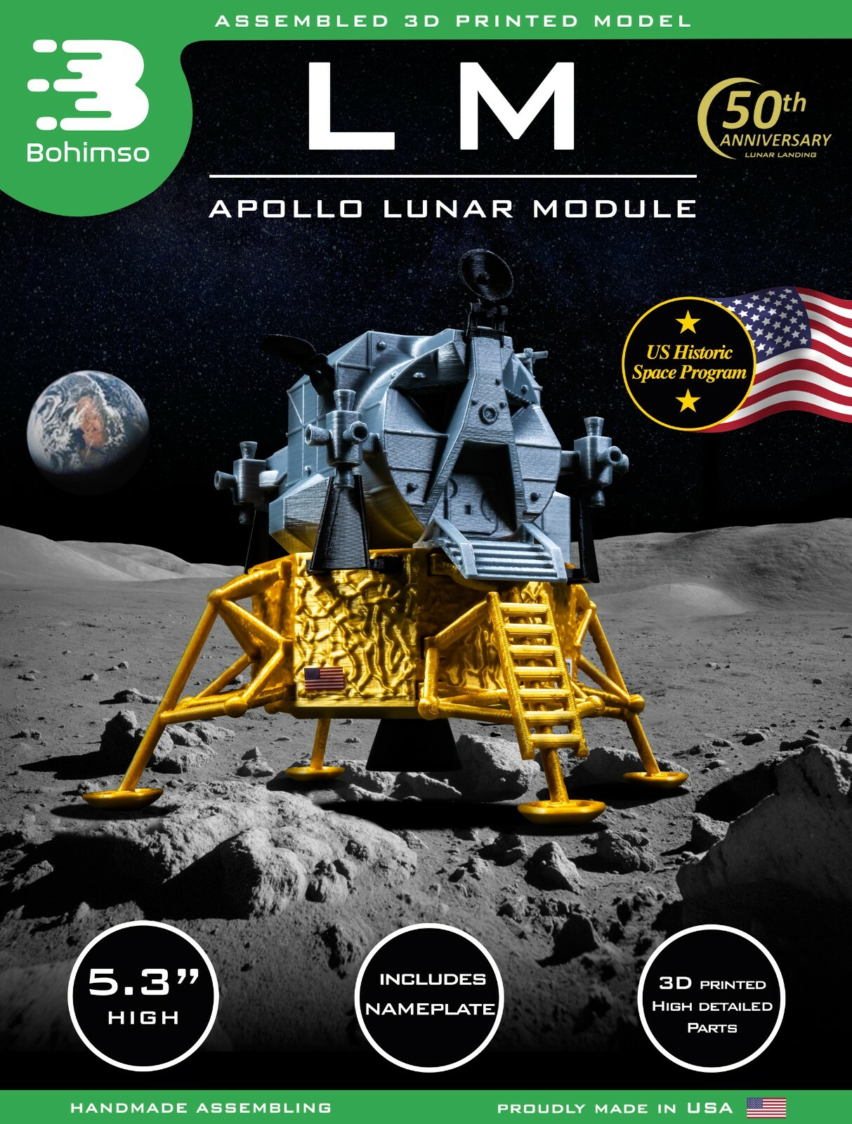 LEM | Lunar Lander | Apollo mission | Plastic model | Rocket | NASA ...